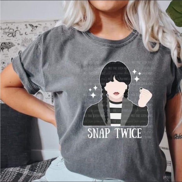 Tops | Snap Twice Wednesday T Shirt | Poshmark